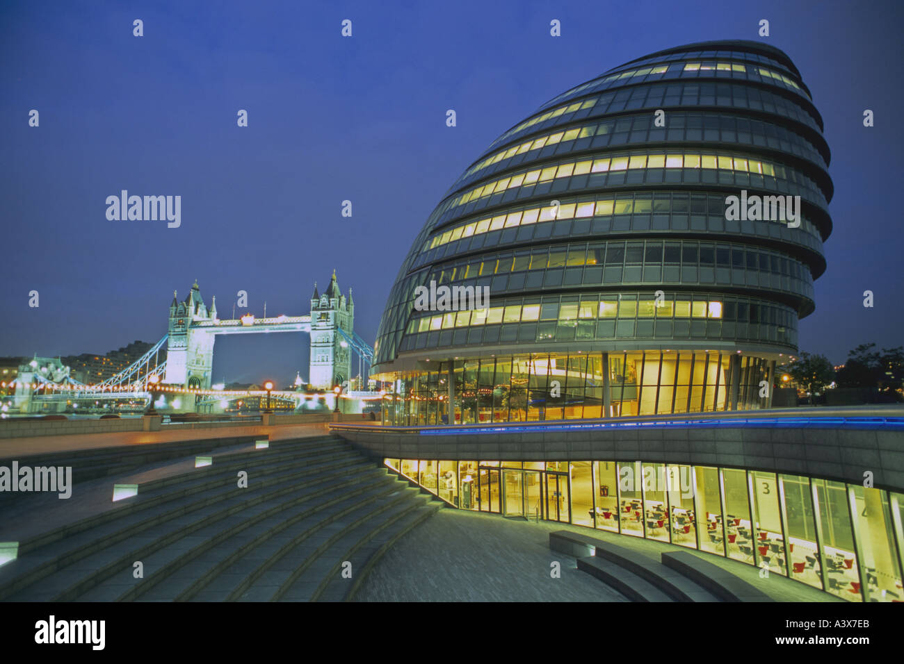 UK England London City Hall Tower Bridge Stock Photo - Alamy
