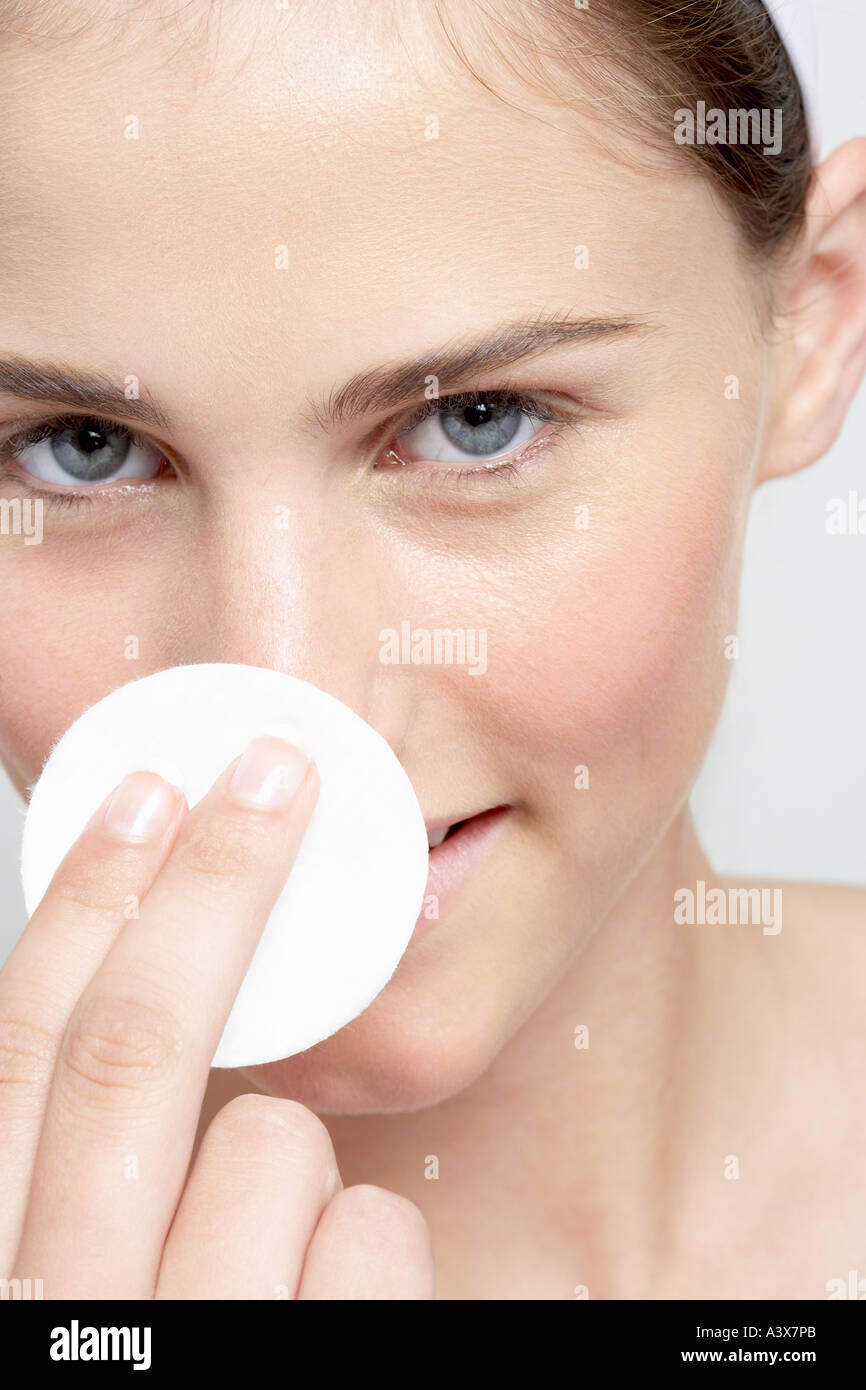 Closeup shot female removing hi-res stock photography and images - Alamy