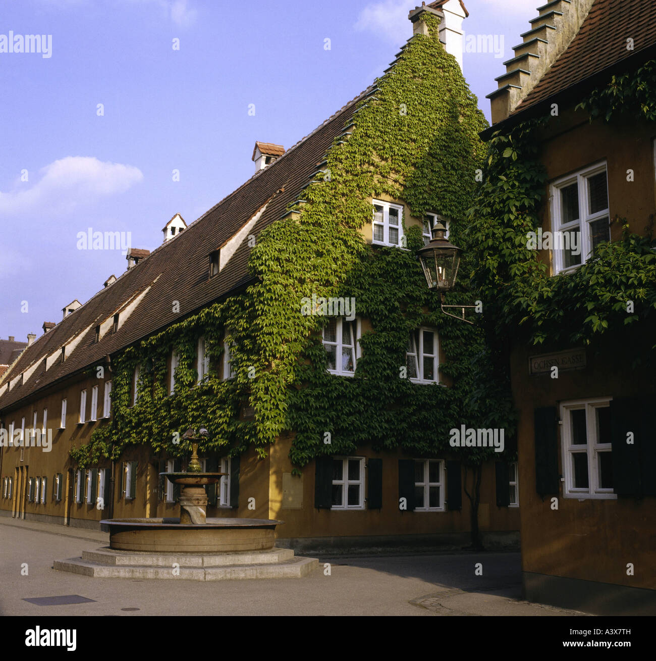 geography / travel, Germany, Bavaria, Augsburg, street scenes, Fuggerei ...