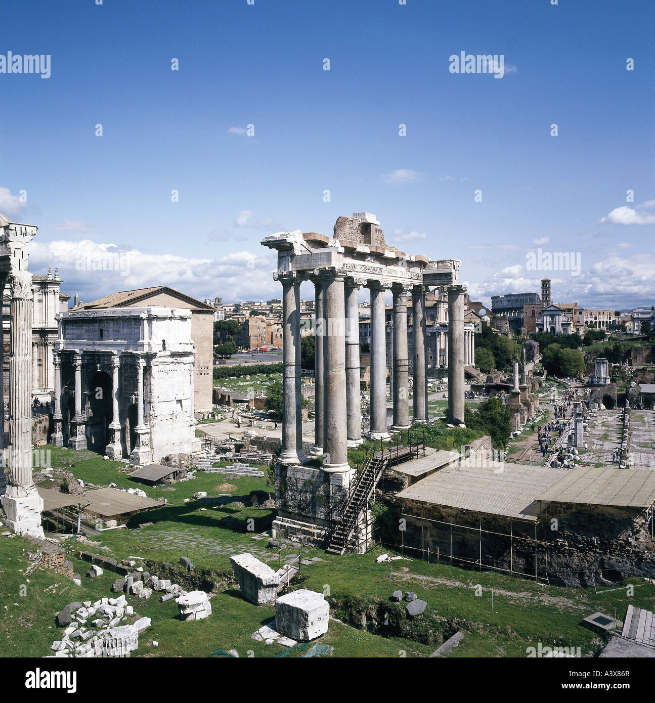 geography / travel, Italy, Rome, forum Romanum, triumphal arch of ...
