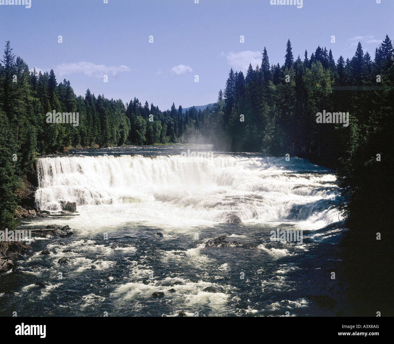 Dawson falls in wells grey provincial park at clearwater hi-res stock ...