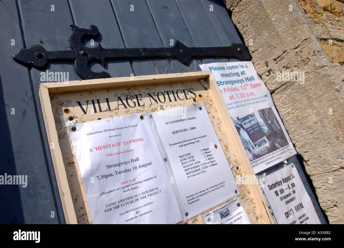 A village noticeboard Stock Photo - Alamy