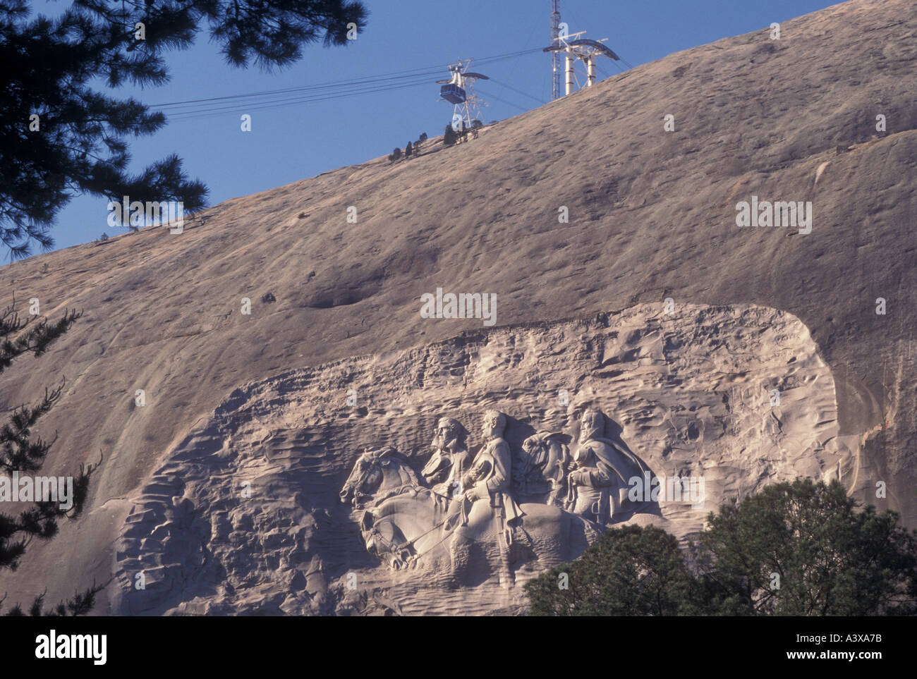 Stone mountain confederate memorial carving hi-res stock photography ...