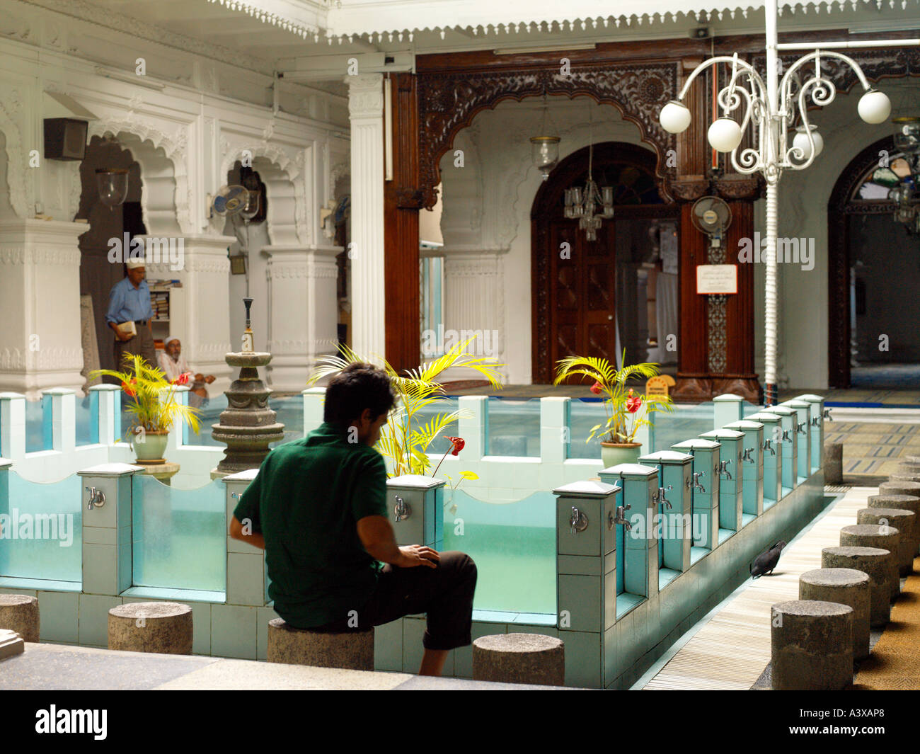 Jummah Masjid Mosque Port Louis Mauritius Man Performing Wudu Ritual ...