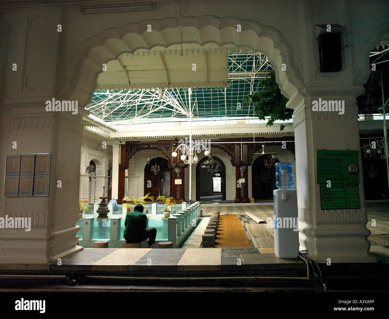 Jummah Masjid Mosque Port Louis Mauritius Man Performing Wudu Ritual ...