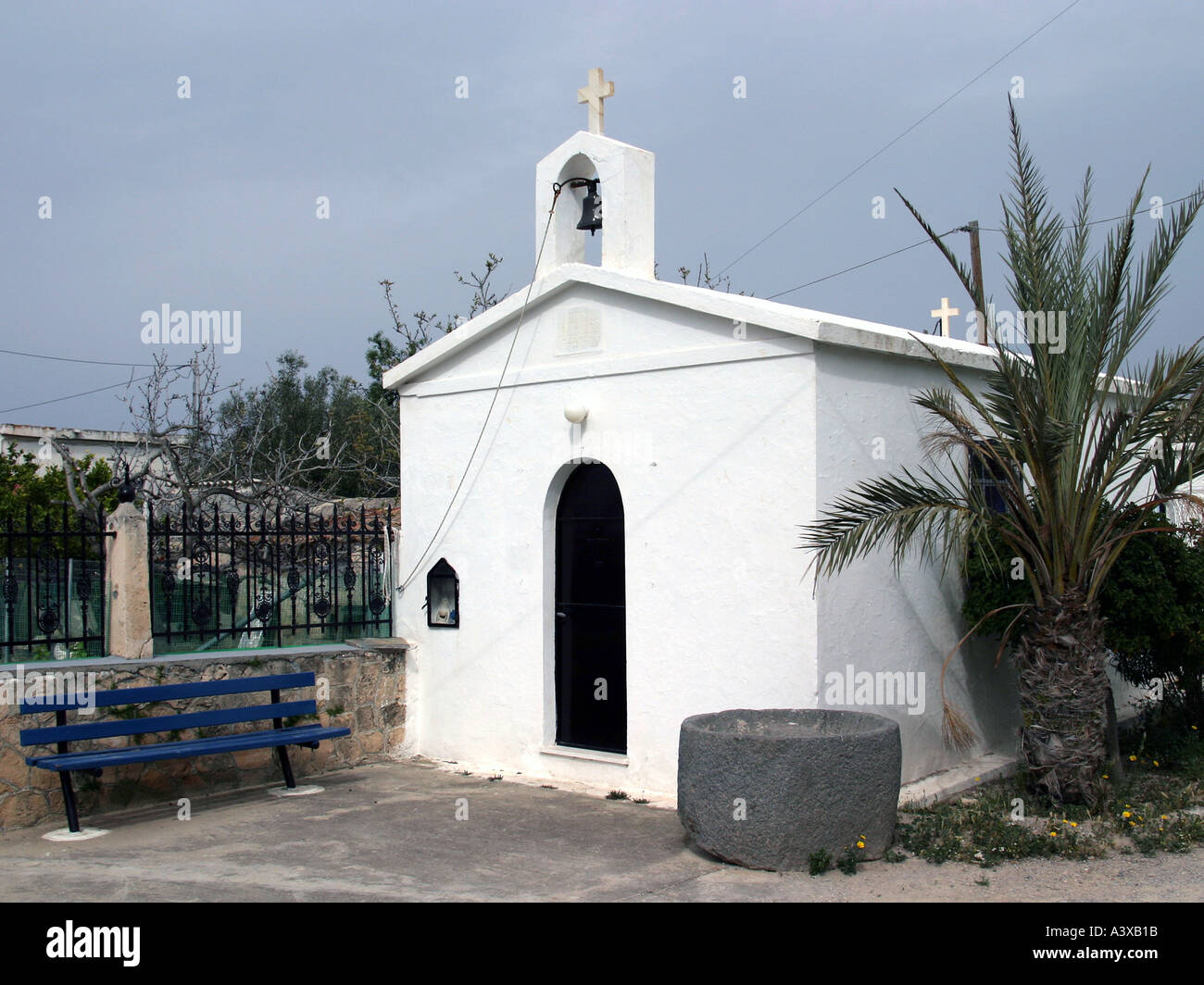 Athens Greece White Orthodox Chapel Stock Photo - Alamy