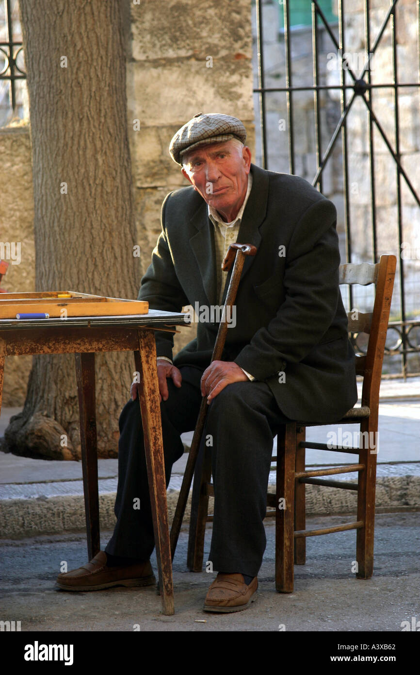 Athens Greece Player Backgammon Street Photography Scene Portrait ...