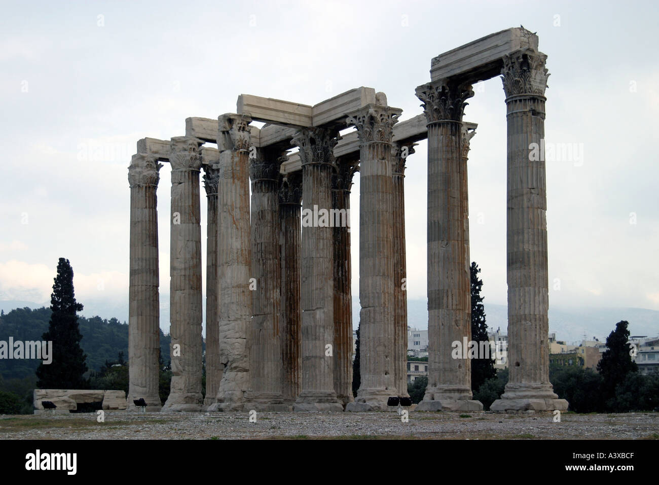 Athens Greece Temple of Olympian Zeus Ruins Corinthian Marble Columns ...