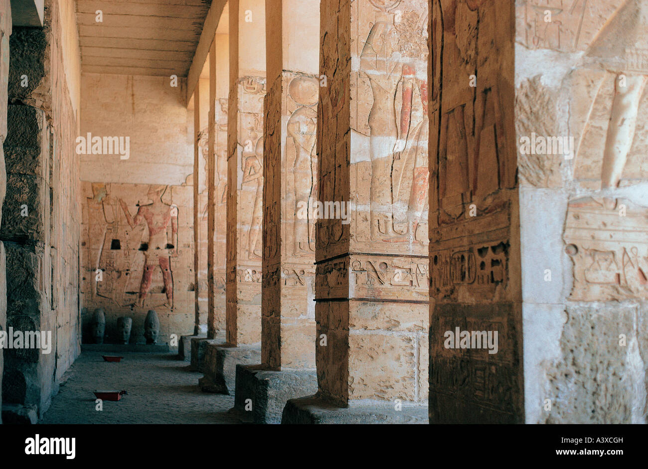 Inside the Temple of Abydos in Egypt Stock Photo - Alamy