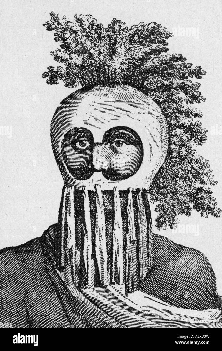 geography/travel, USA, Hawaii, people, masked Polynesian, engraving ...