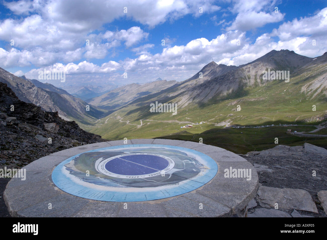 Col Angel Hautes Alpes France Franco Italian border in the direction of ...