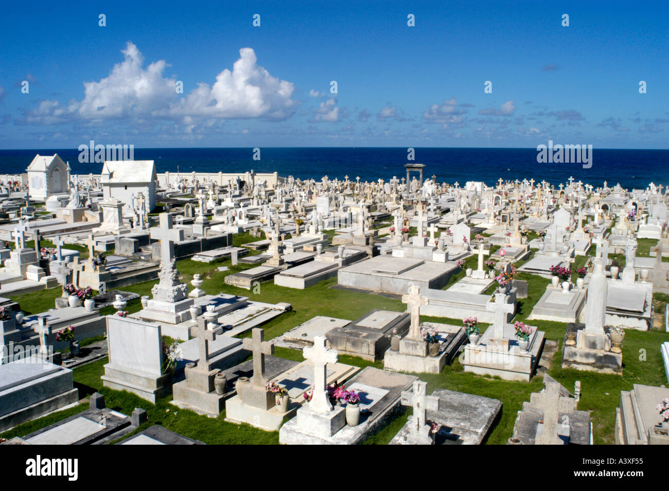 Old San Juan Cemetery next to El Morro Fort in Puerto Rico which is ...