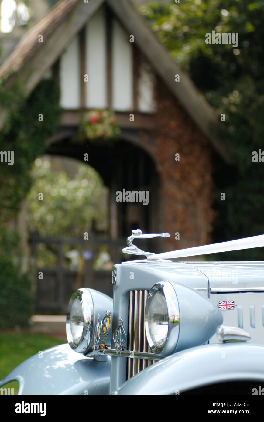 wedding car ribbon marriage church radiator grill mascot headlight car ...