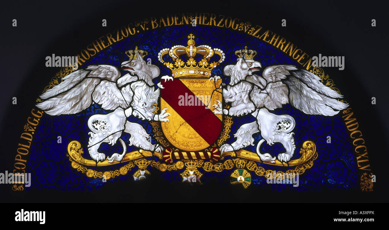 heraldry, coat of arms, Germany, grand duchy Baden, circa 1850 Stock ...