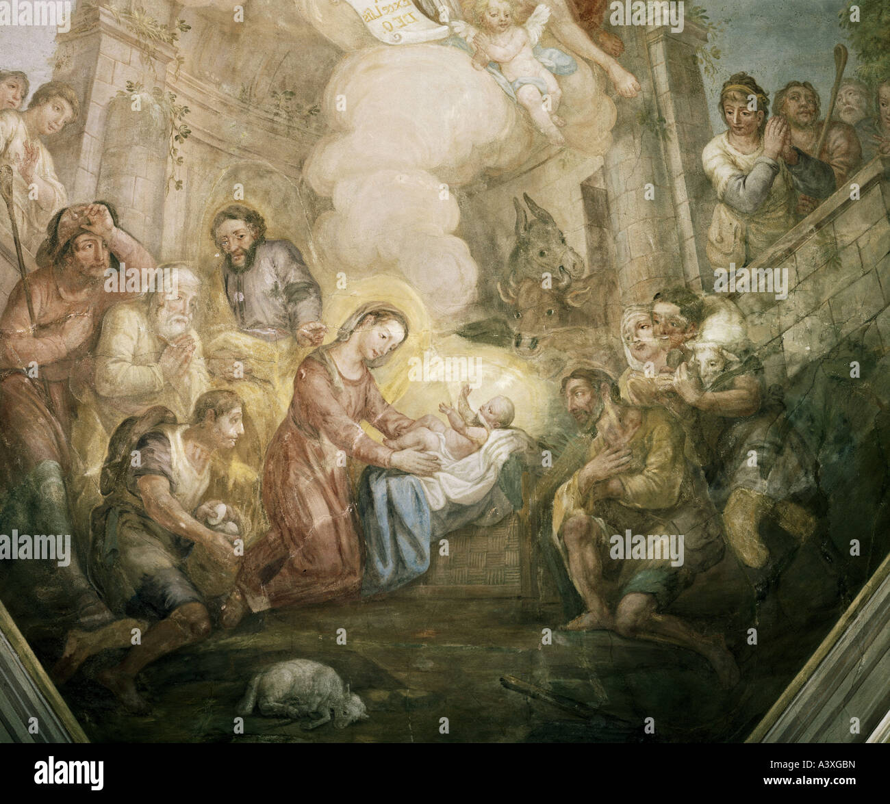 Fine arts religious art jesus christ birth hi-res stock photography and ...