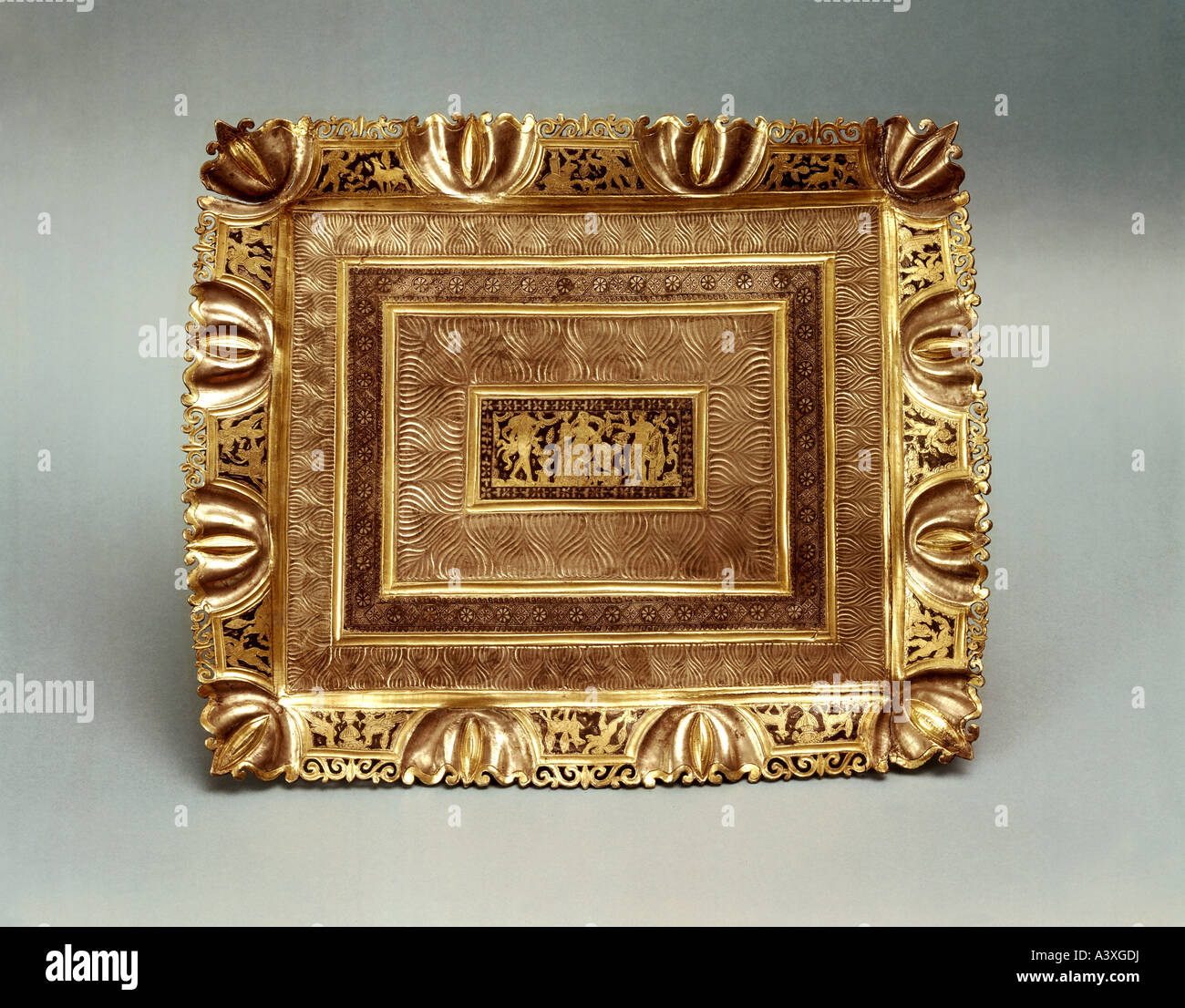 fine arts, ancient world, Roman Empire, metal, Ariadne plate, silver ...