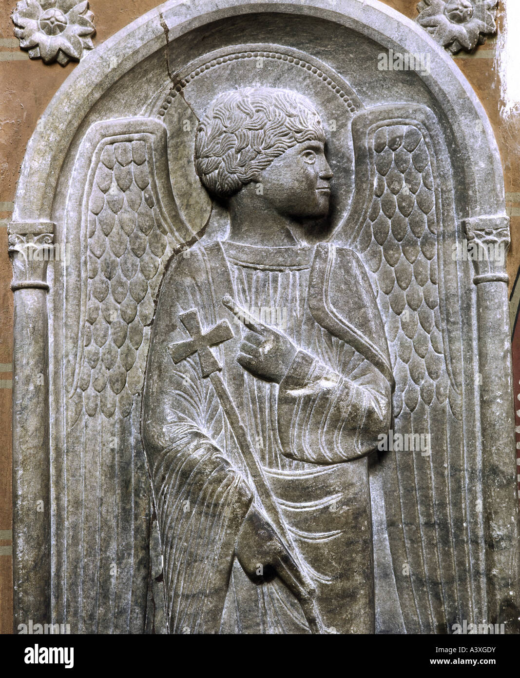 fine arts, religious art, relief, angel, 11th century - 12th century ...
