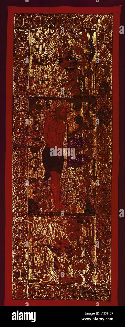 fine arts, religious art, Jesus Christ, epitaphios from Thessaloniki ...