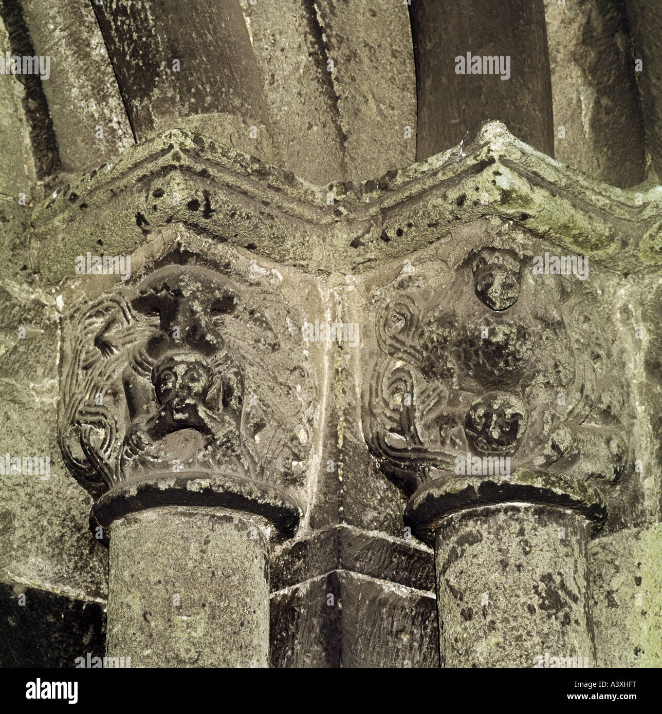 fine arts, religious art, relief, column capital, stone, 11th century ...