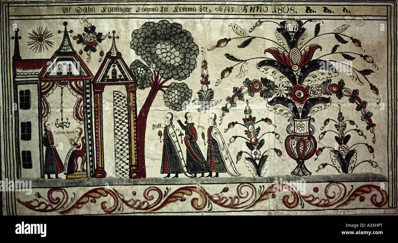 fine arts, religious art, biblical scenes, three Magi, painting ...