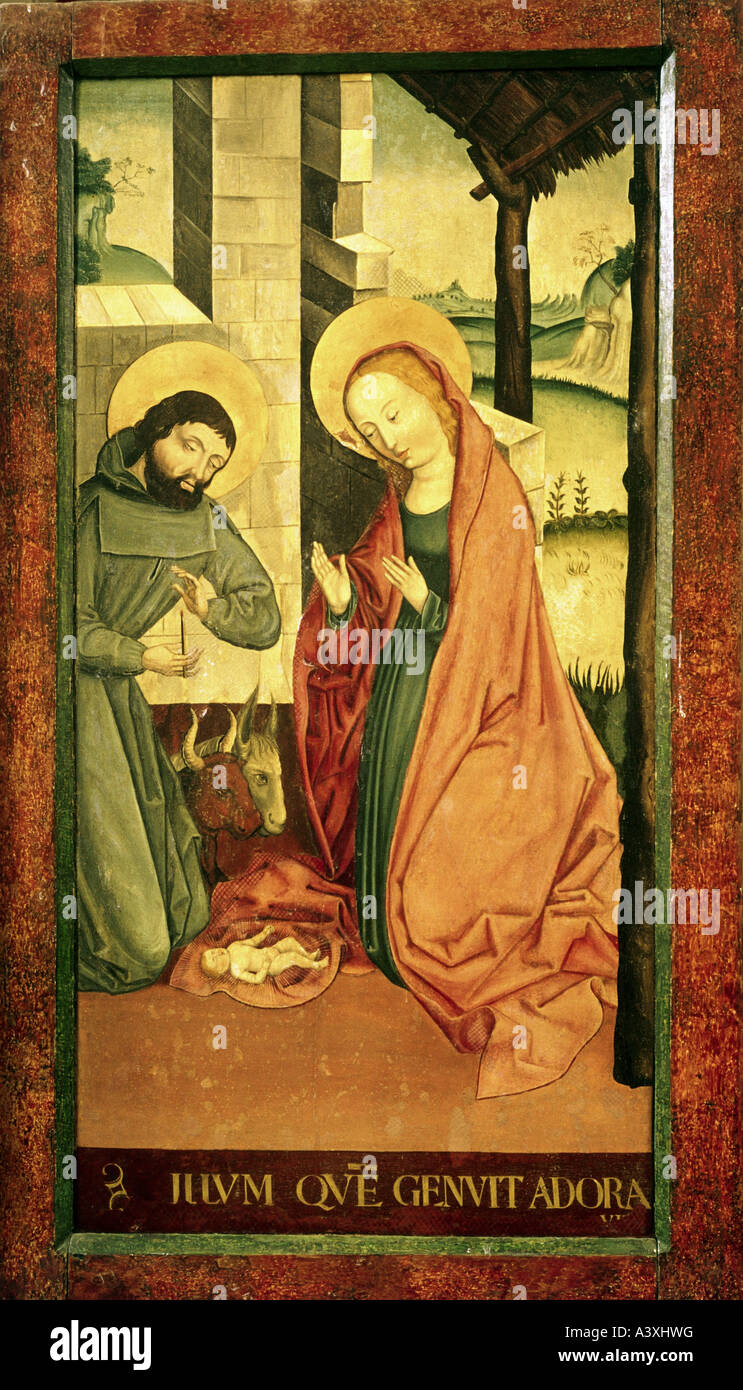 fine arts, religious art, Jesus Christ, birth, painting, winged altar ...