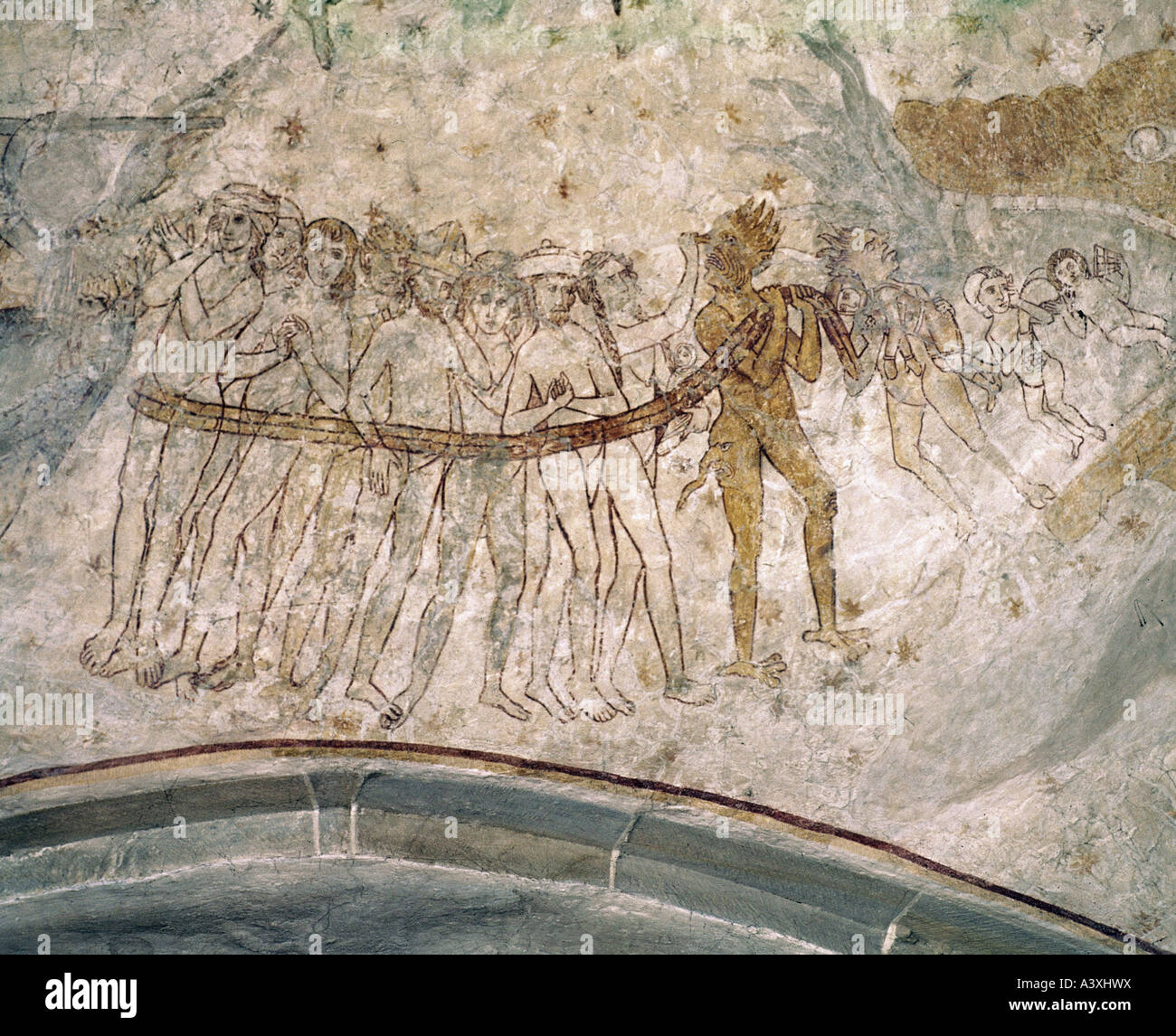 Devil leading damned to hell hi-res stock photography and images - Alamy