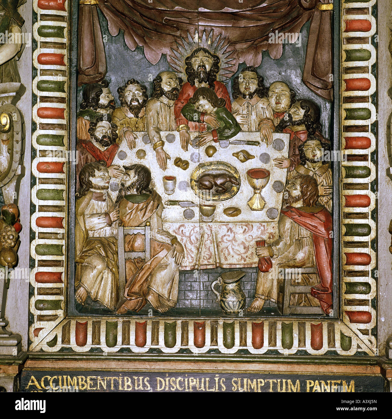 fine arts, religious art, Jesus Christ, passion, last supper, relief ...