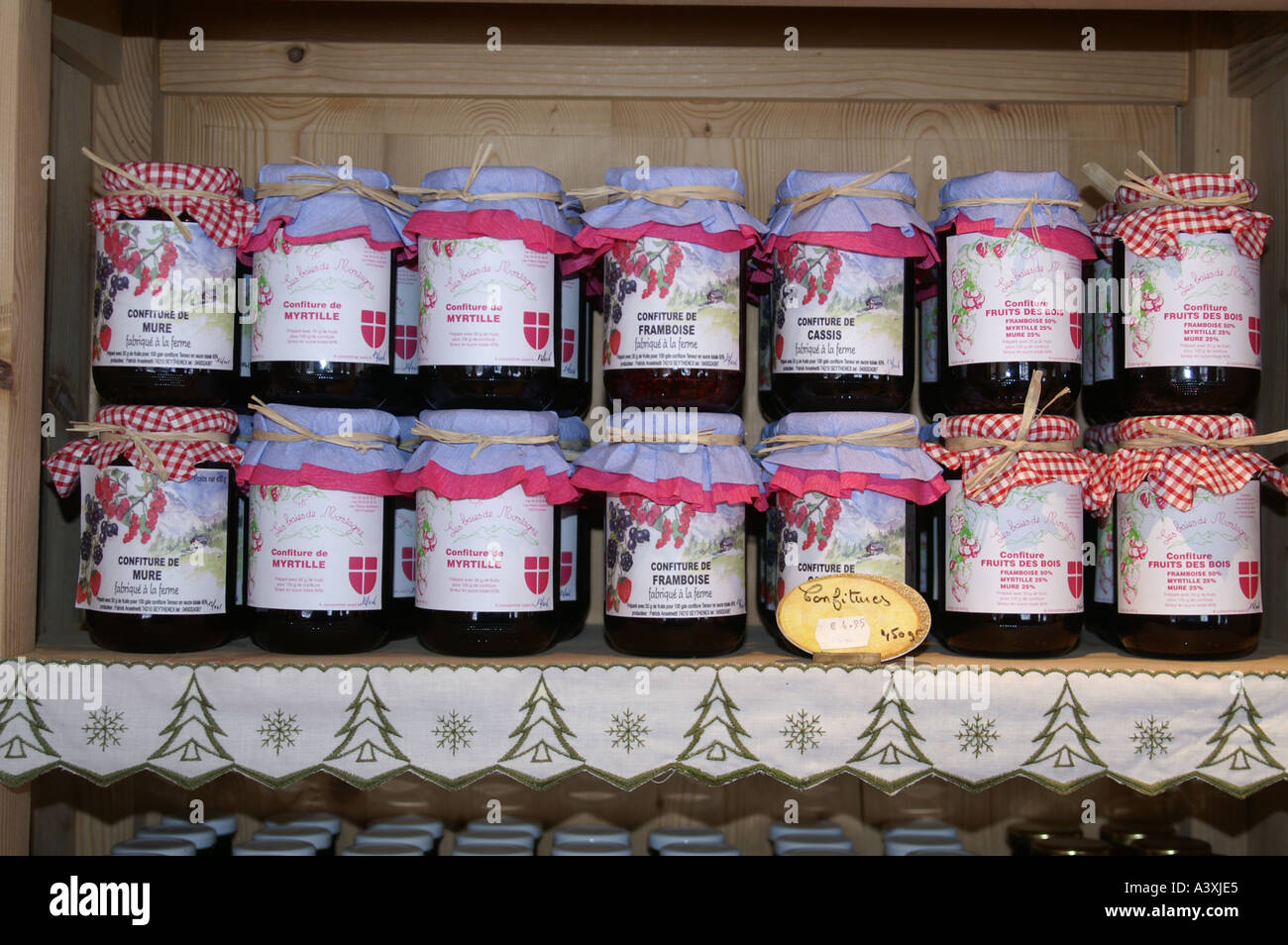 French Jams confiture on 1 shelf Stock Photo - Alamy