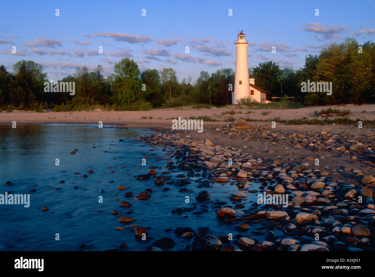Sturgeon point lighthouse lake huron hi-res stock photography and ...