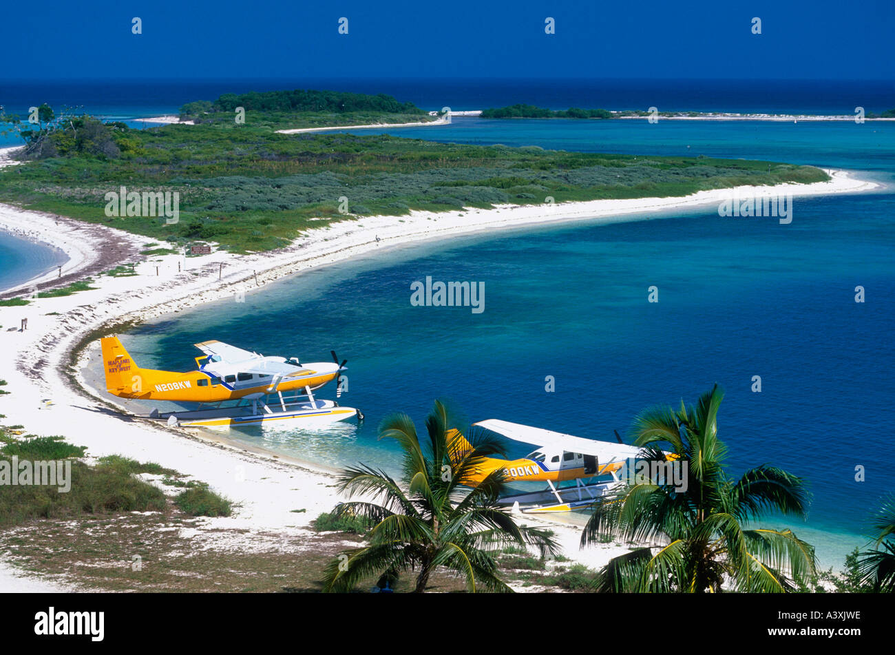 Seaplanes On Garden Key Dry Tortugas National Park Florida Stock Photo ...