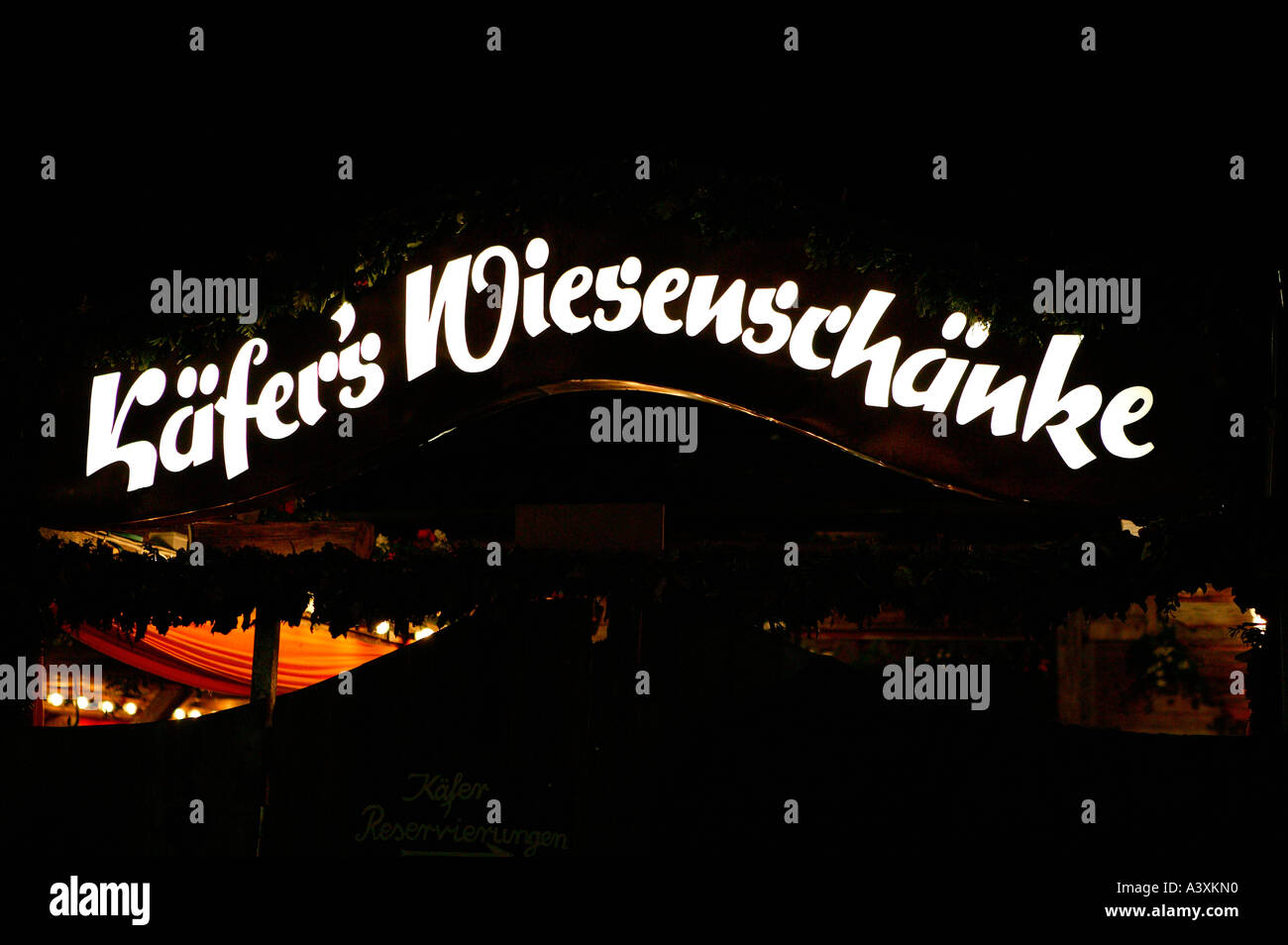 Oktoberfest in Munich at night Stock Photo - Alamy