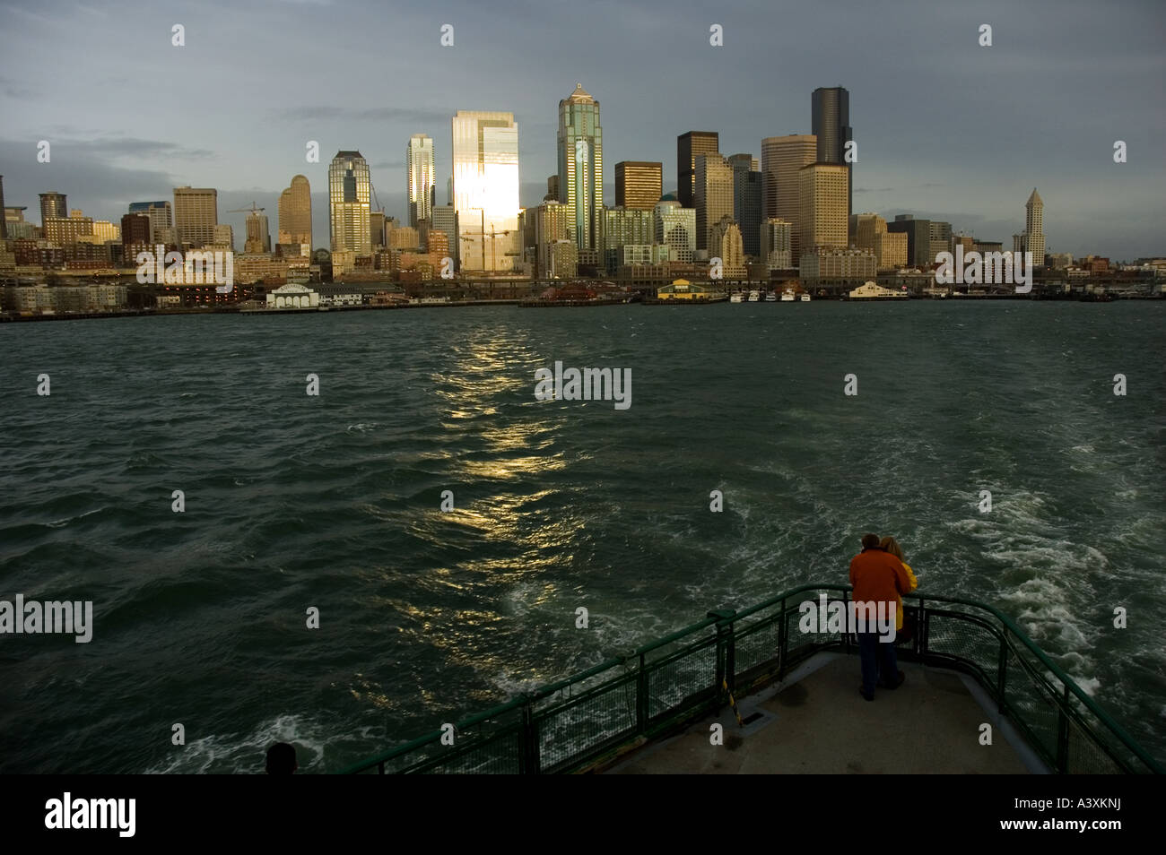 Seattle Washington from Puget Sound Stock Photo - Alamy