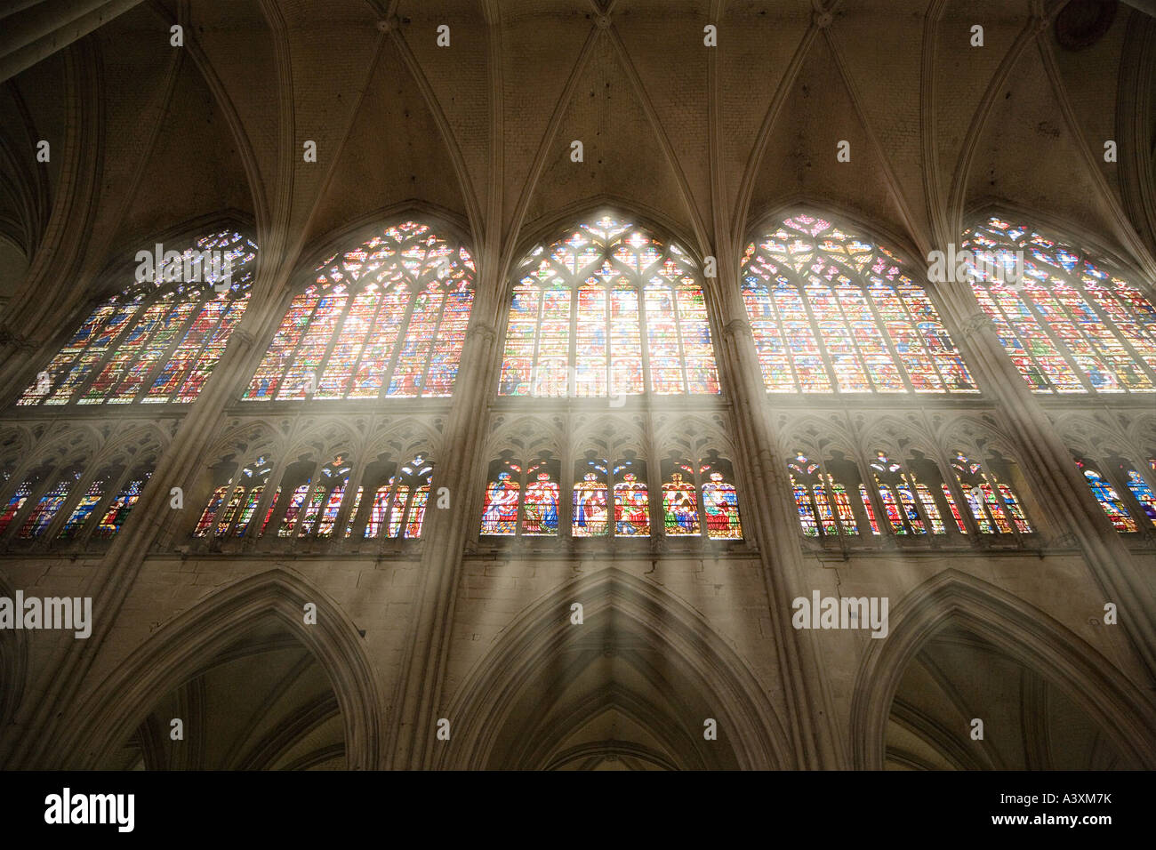 Sunlight Streaming Through Church Windows