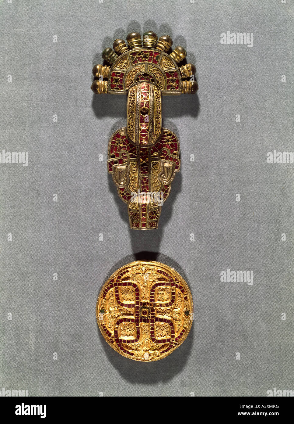 fine arts, middle ages, Frankish, Merovingian fibulae, 7th century ...