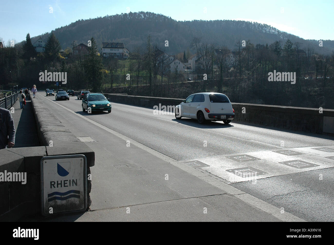 Bridge over the Rhine at Eglisau a small village at the Rhine in ...