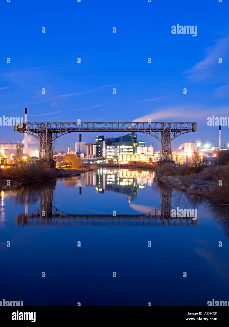 The Warrington Transporter Bridge or Bank Quay Transporter Bridge and ...