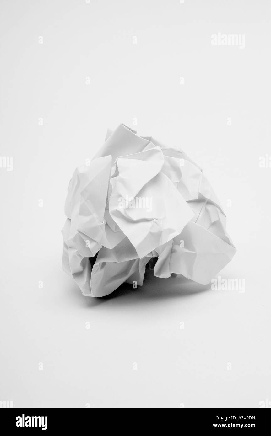 crumpled paper ball Stock Photo - Alamy