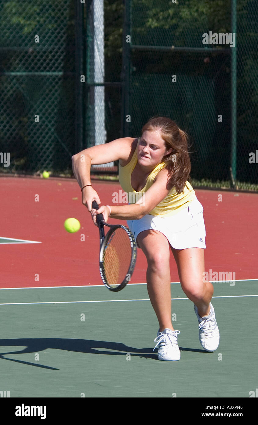 High School Girl Tennis Player Stock Photo - Alamy