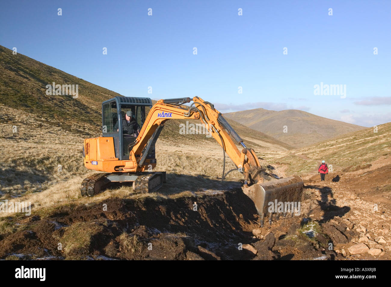 repairing eroded, mountain footpaths above 2000 feet on Crag Hill, Lake ...
