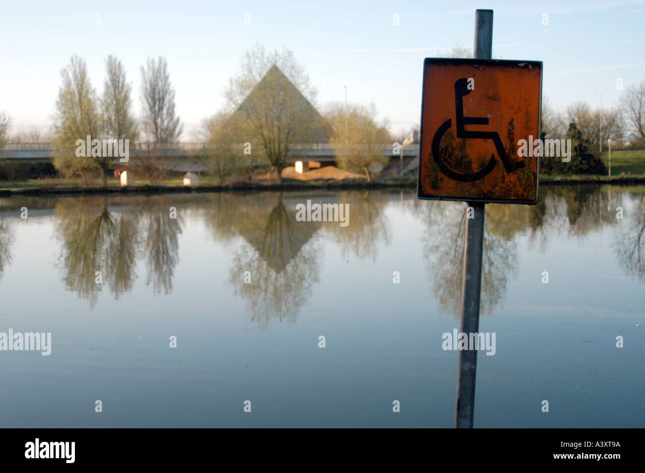disable fishing sign for people with disabilities Stock Photo - Alamy