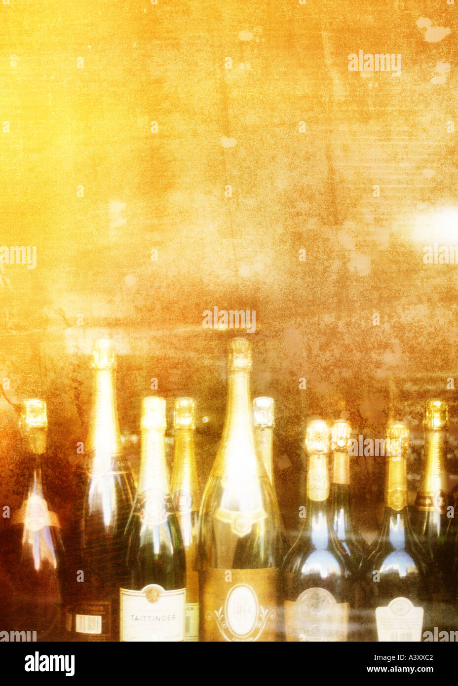 Vintage champagne bottles hi-res stock photography and images - Alamy