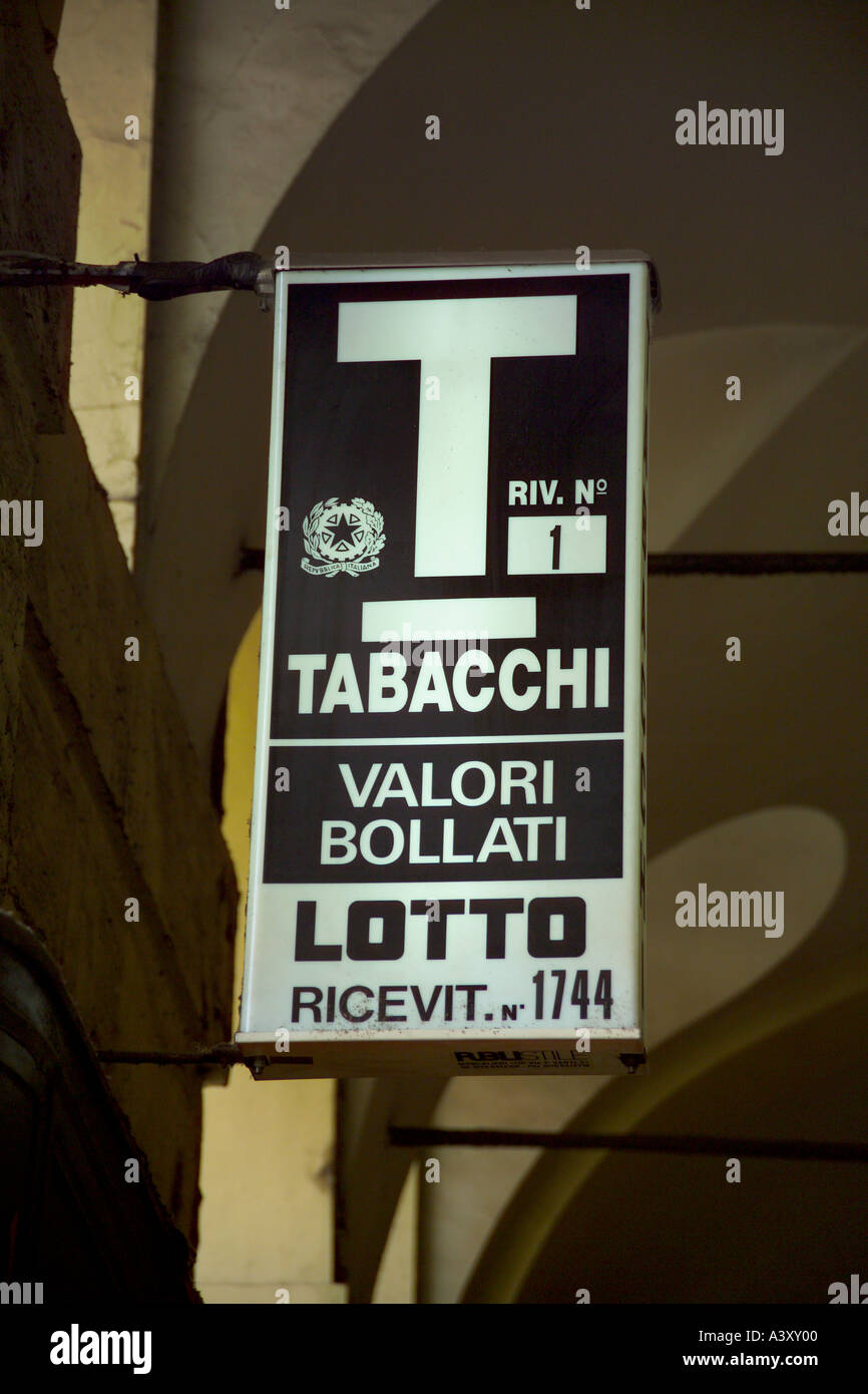 Italy Piedmont Turin Torino Tobacconist sign Stock Photo - Alamy