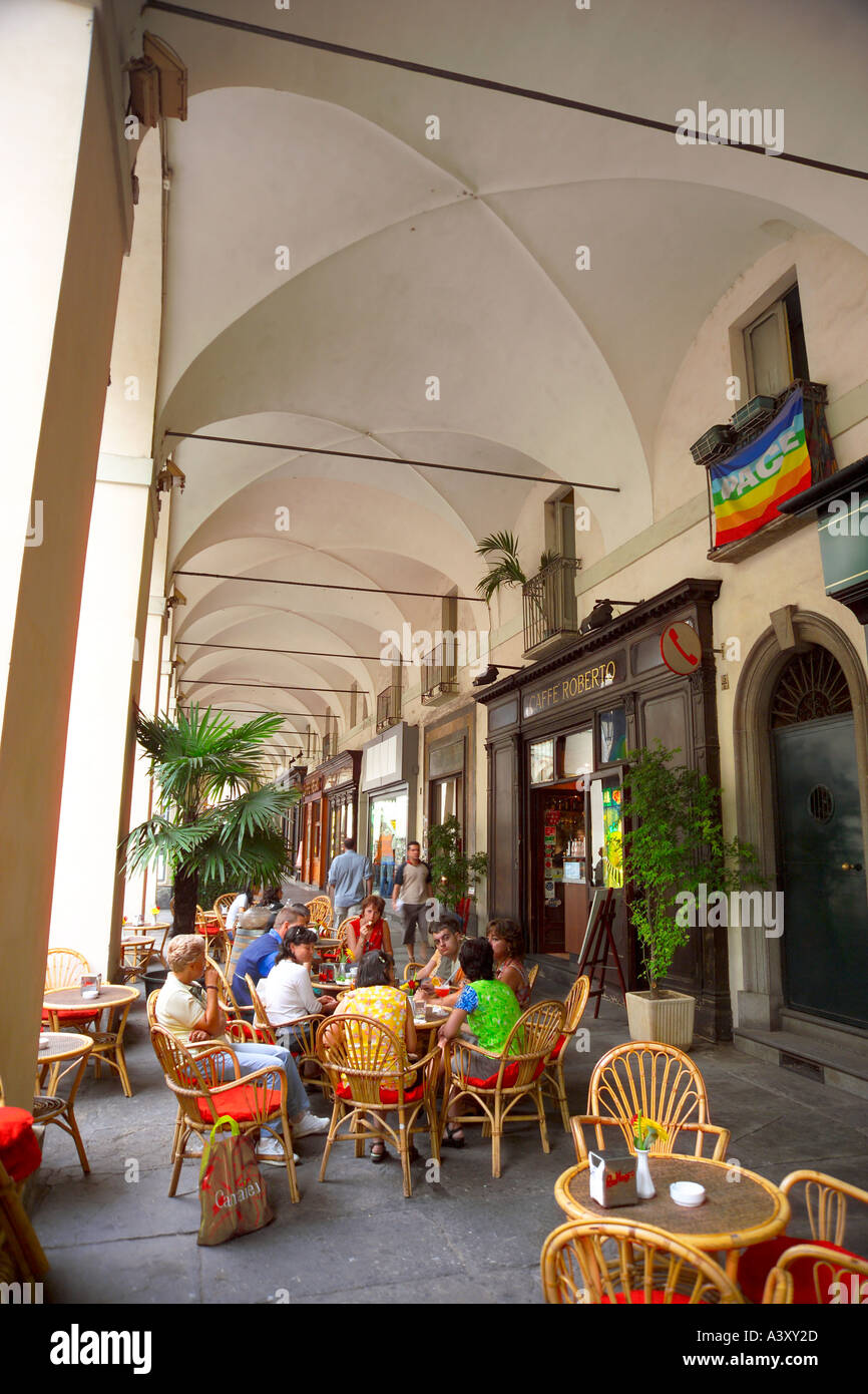 Italy Piedmont Turin Torino Via Po Cafe Stock Photo - Alamy