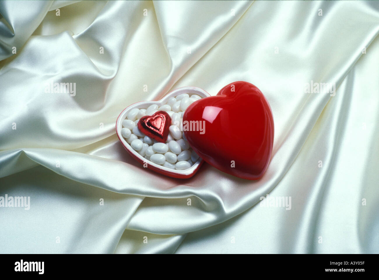 Heart shaped candy dish Stock Photo - Alamy