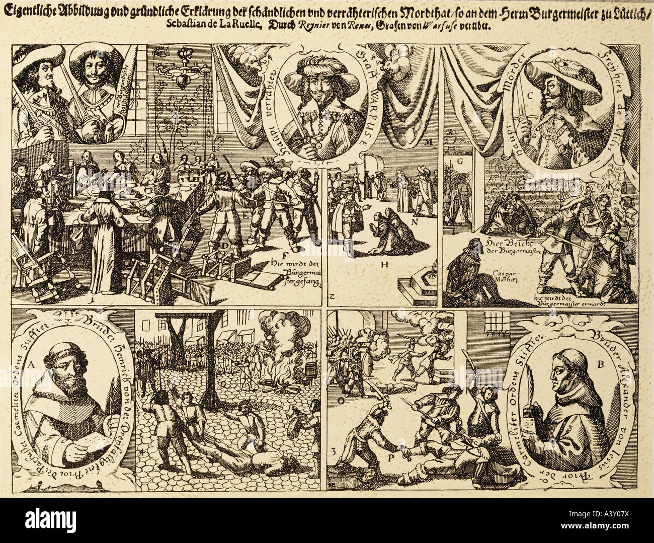 press, street ballad, murder of Liege mayor Sebatian de la Ruelle by ...