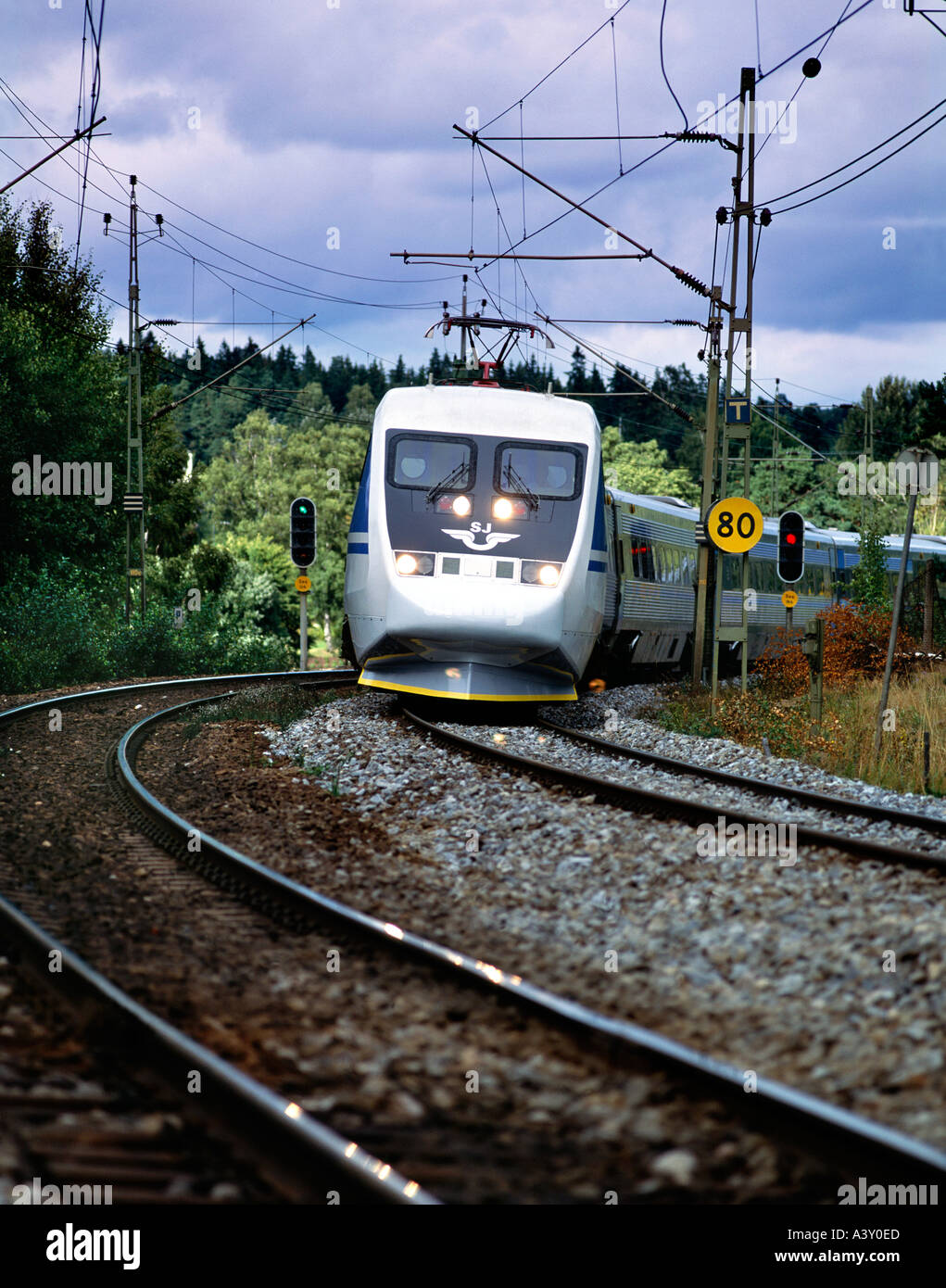 Swedish x2000 tilting train hi-res stock photography and images - Alamy
