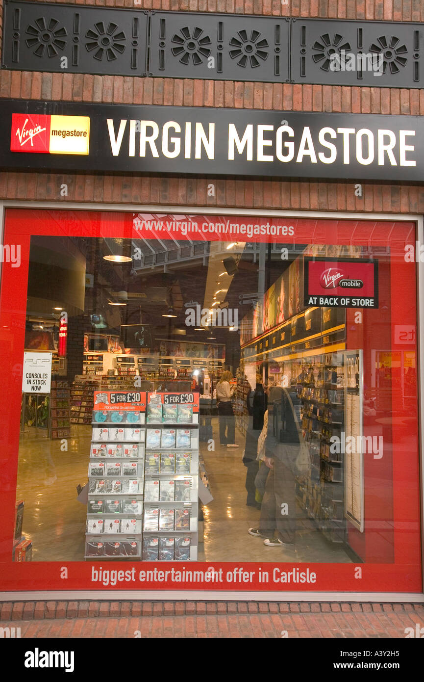 Virgin megastore in the Lanes Shopping Centre, Carlisle, Cumbria, UK ...