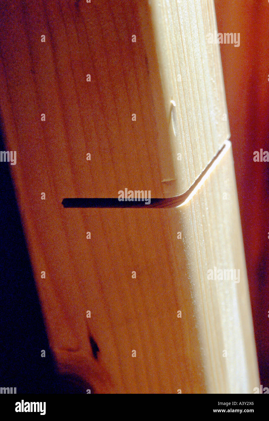 correct cut off angle in timberbeam Stock Photo - Alamy