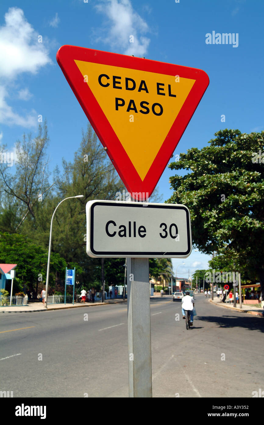 street sign varadero Stock Photo - Alamy