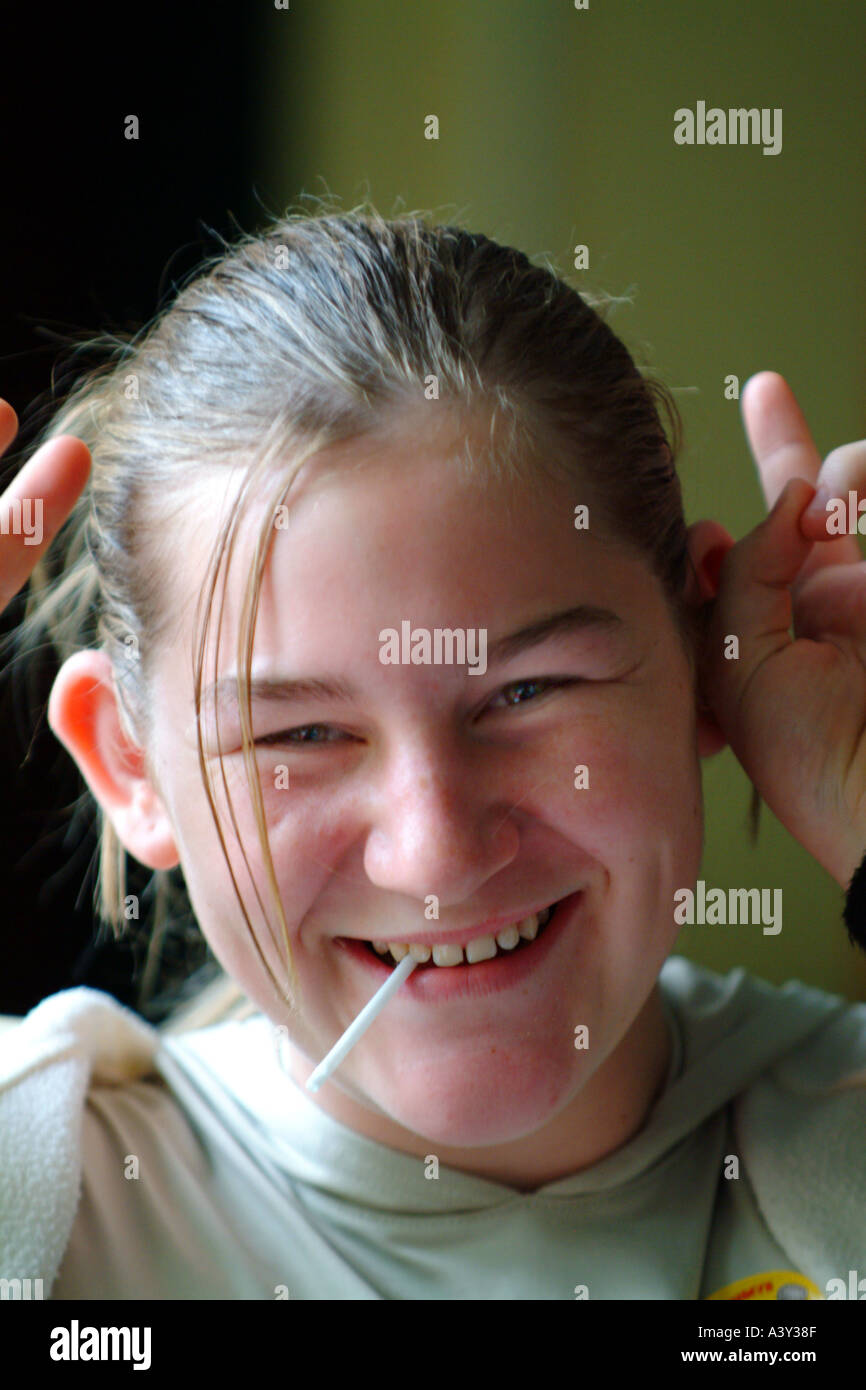 face silly expression smile smiling Stock Photo - Alamy